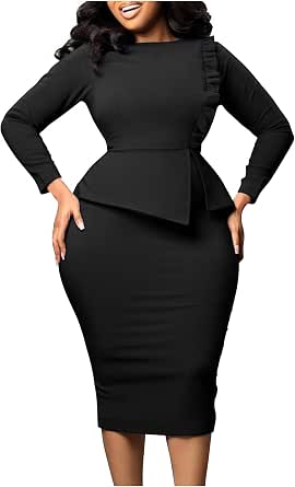 Amazon.com: Women's Club & Night Out Dresses Evening Dress Crew Neck ...