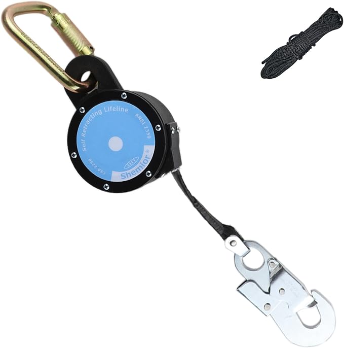 Amazon.com: 11FT Shemior Web Self Retracting Lifeline, No Tangle ...