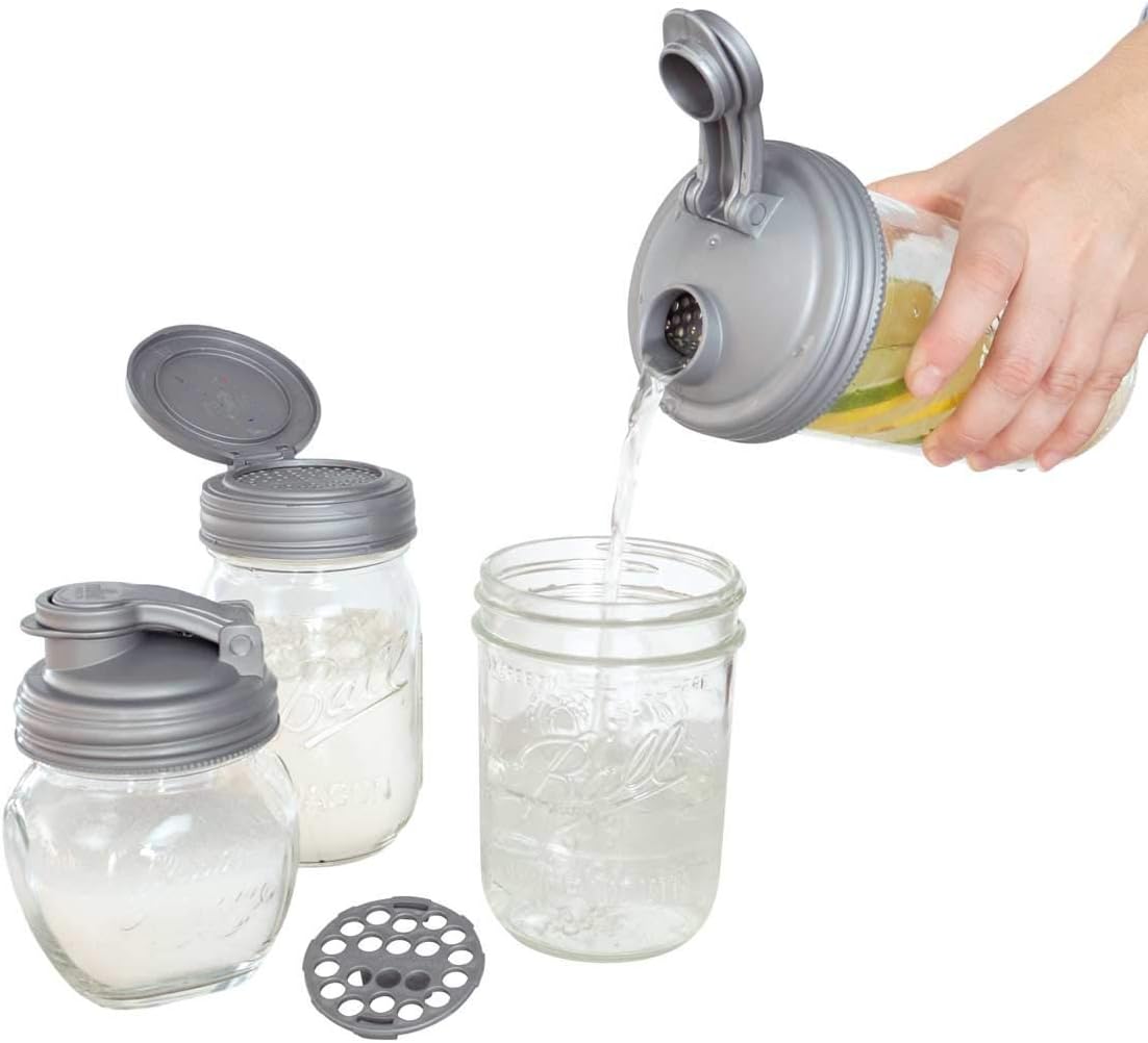 Amazon.com: reCAP Mason Jar Lids 6 Piece Starter Set | Made in the USA ...