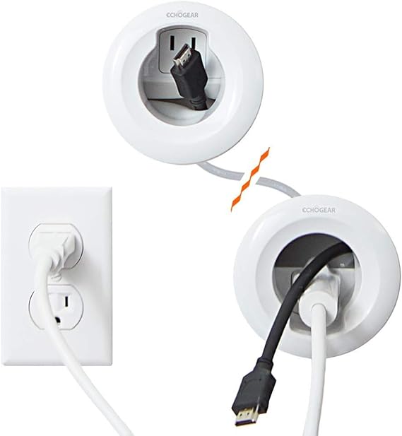 Amazon.com: ECHOGEAR in-Wall Cable Concealer Kit - Includes Power & Low ...