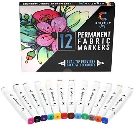 Amazon.com: Creative Joy Fabric Markers with Permanent Brilliant Colors ...