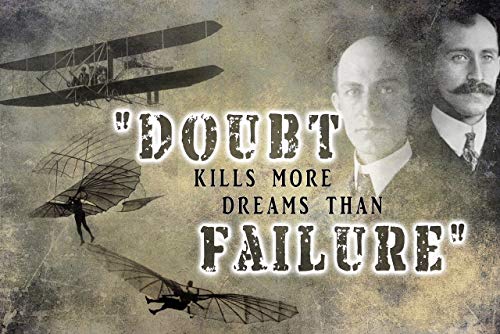 Pilot Classroom Poster Wright Brothers Motivational Mindset - Want It All