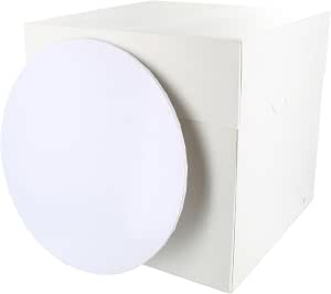 Culpitt Tall Cake Box & White Cake Board Set | 8" | 8 x 8 x 8 Inch ...