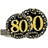 Amazon.com: Trgowaul 80th Black and Gold Birthday Decorations Party ...