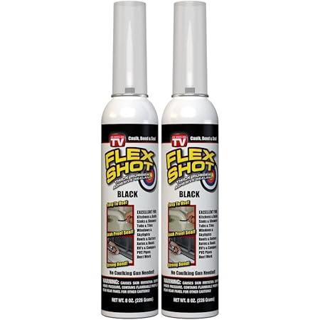 Amazon.com: Flex Shot Rubber Adhesive Sealant Caulk, 8-oz, Clear ...