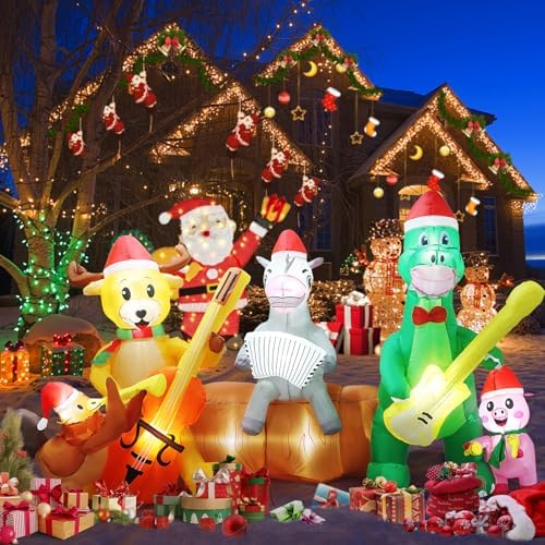 Amazon.com: Sonwyoung 2 Sets 9 FT Christmas Inflatable Clydesdale Horse ...