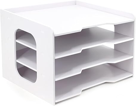SONGWAY Scrapbook Paper Organizer 12x12-4 Tier File Organizer for Desk ...