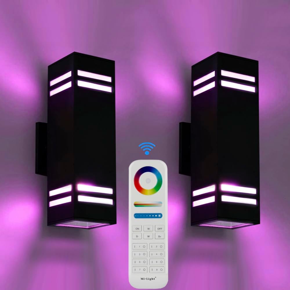 rosykite Up Down Wall Sconce RGB Color Changing Lights 1200lm, Dusk to ...