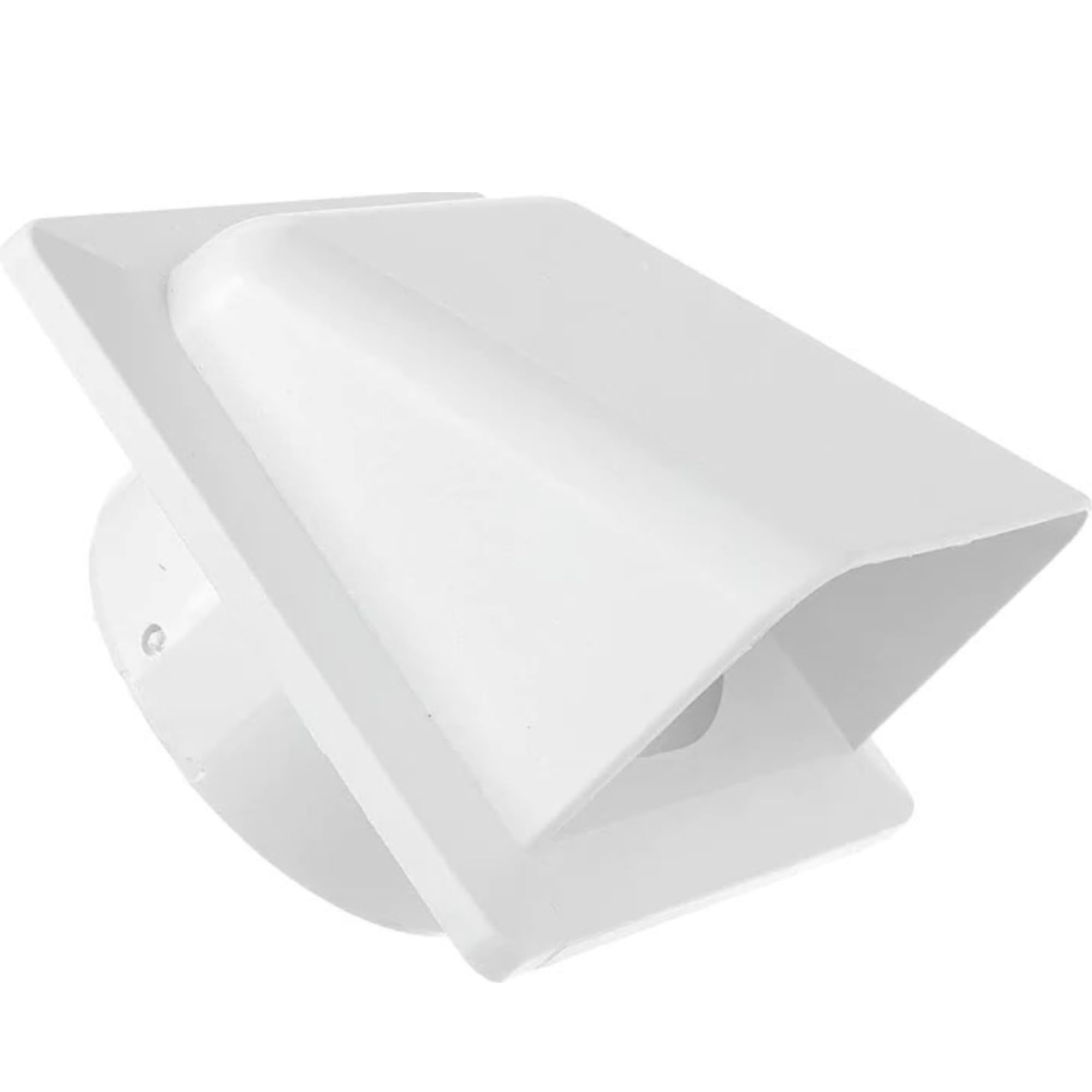 White External Vent Cover Kit - 100mm Hooded Cowl with Backdraft ...