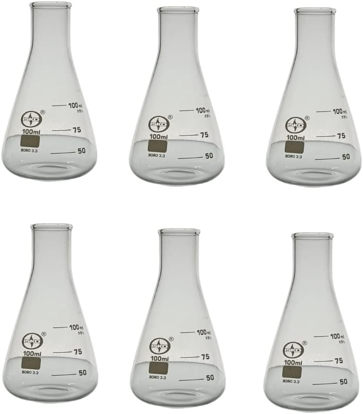 ISKO® Borosilicate Glass Conical Flask With Long Neck Erlenmeyer Flask ...