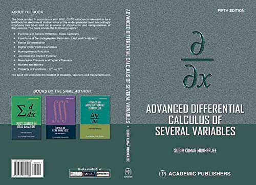Buy ADVANCED DIFFERENTIAL CALCULUS OF SEVERAL VARIABLES Book Online at ...