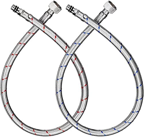 SCW™ BATHROOM KITCHEN BASIN MIXER HOT & COLD TAP HOSE CONNECTION PIPE ...