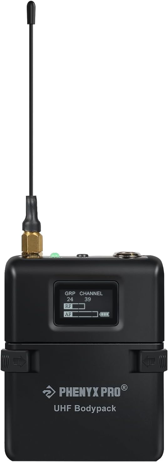 Amazon.com: Phenyx Pro Wireless Bodypack Transmitter, UHF Bodypack ...