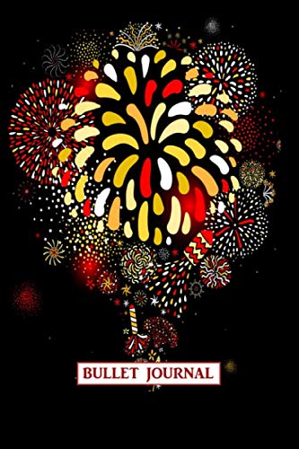 Bullet Journal: Fireworks Black, Dotted Grid Journal Notebook, 6 x 9 ...