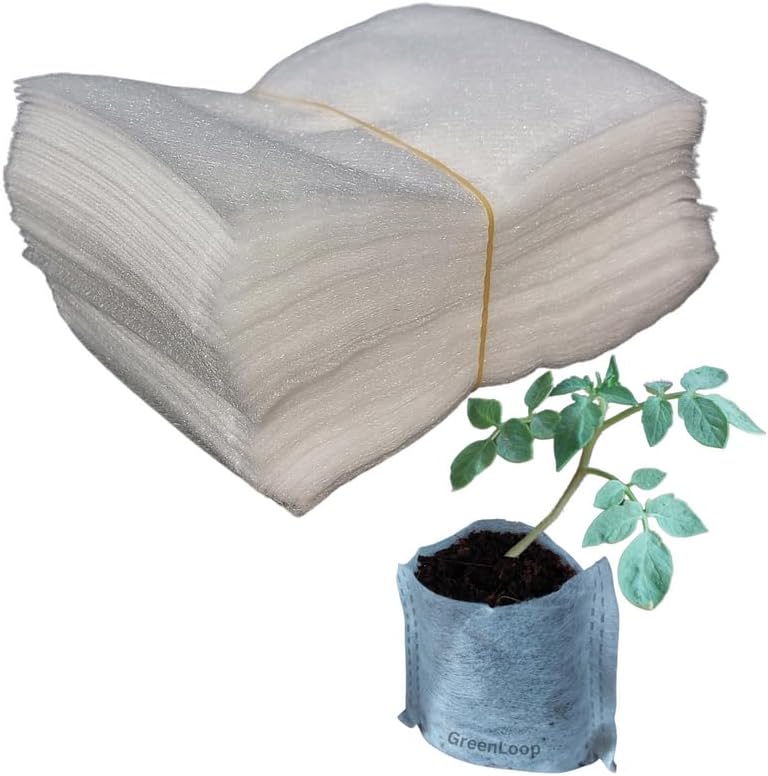 GREENLOOP Seedling GrowBags, 100 nos, Small 3”x4”, Air Breathable ...