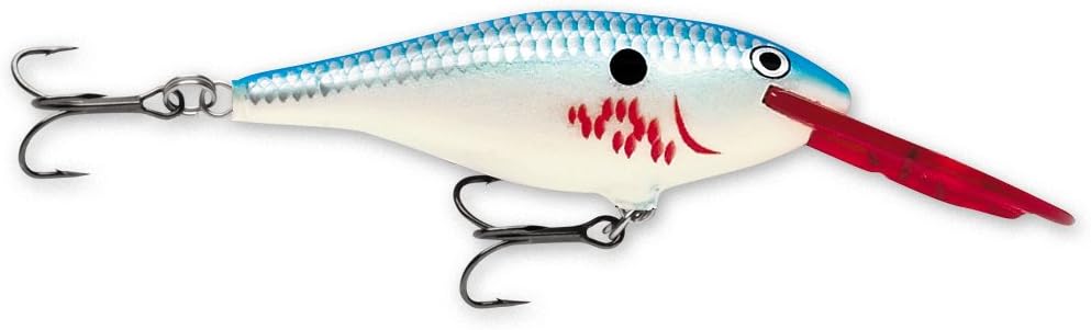 Amazon.com: Rapala Shad Rap 08 Fishing lure, 3.125-Inch, Bleeding Blue ...