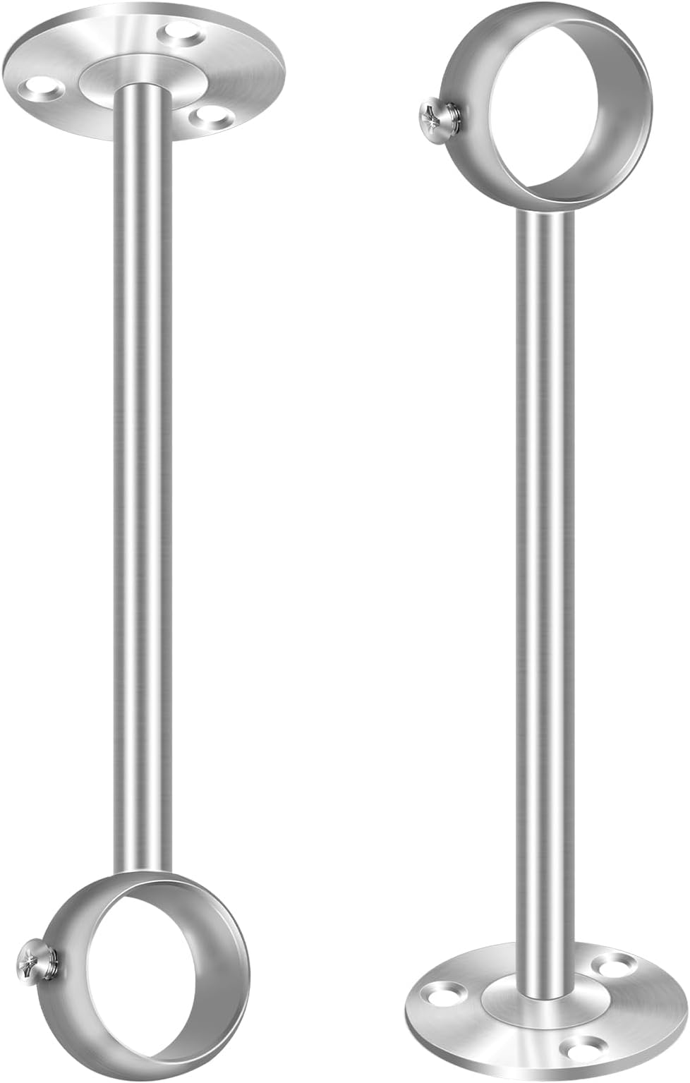 Amazon.com: 8 Inch Ceiling Curtain Rod Brackets, Stainless Steel ...