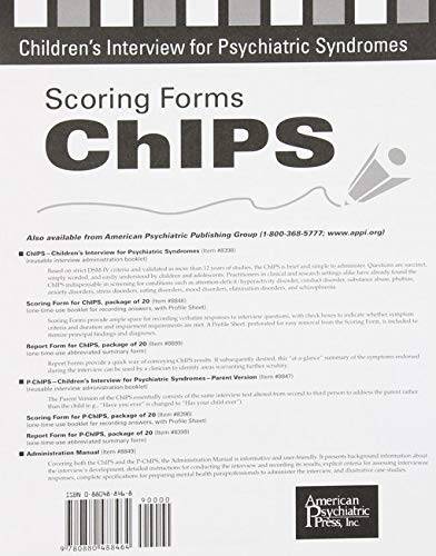 Scoring Forms for Chips: 9780880488464: Medicine & Health Science Books ...