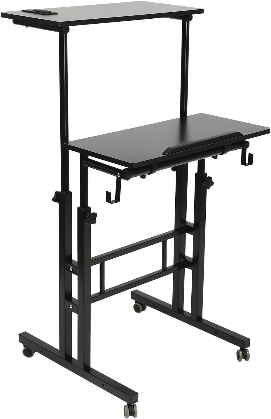 Amazon.com: BINELUCOLU Mobile Stand Up Desk, 27.5-45.3in Height ...