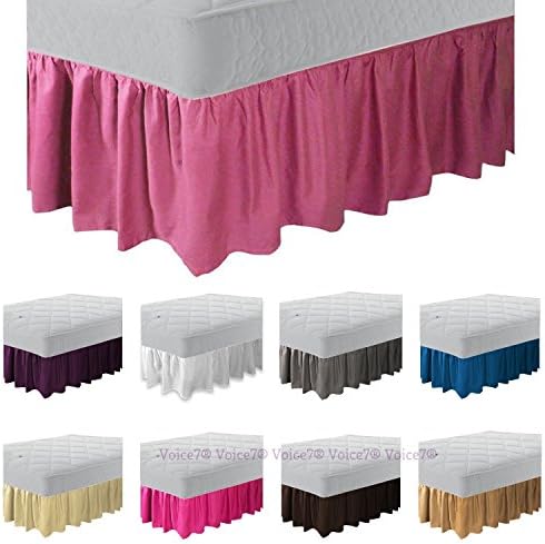 Voice7 Luxury EASY CARE Soft FRILLED BASE VALANCE Bed sheets | Drop ...
