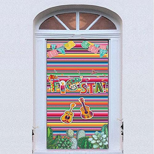 Amazon.com: Cinco De Mayo Decorations Door Cover, 6x2.9 FT Fiesta Party ...