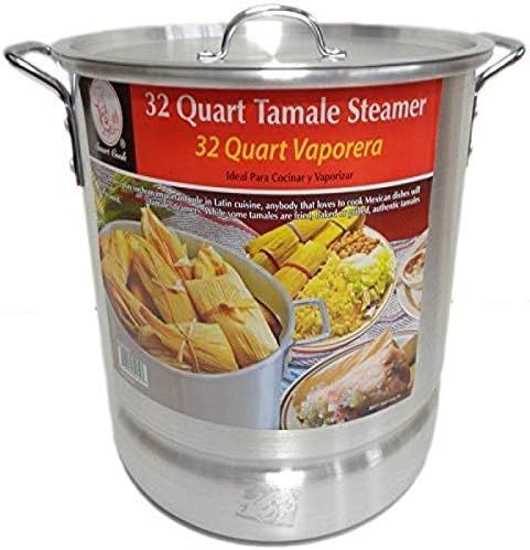 Amazon.com | 32 Qt Tamale Steamer Vaporera Stock Pot Premium Aluminum ...