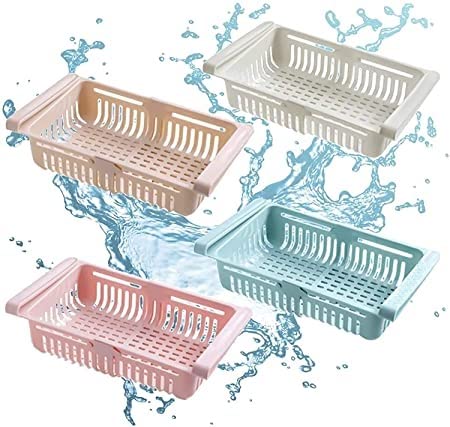 RIGJAK Refrigerator Storage Basket, Fridge Rack, Sliding Vegetable ...