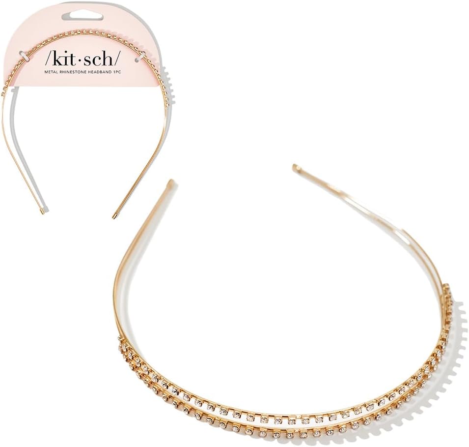 Amazon.com : L. Erickson Metal Double Headband - Gold : Beauty ...