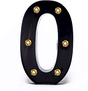 Amazon.com: Foaky Black Light Up Numbers,Black and Gold Party ...