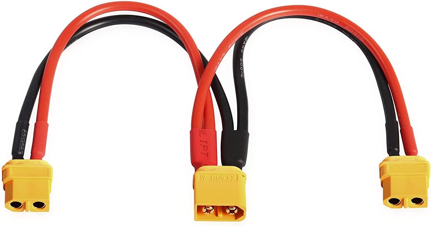 Amazon.com: XMSJSIY XT60 Y Splitter Male to 2 Female Adapter Parallel ...