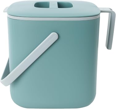 Amazon.com: Blue Ginkgo Kitchen Compost Bin [2.6L / 0.69 GAL] – Filter ...