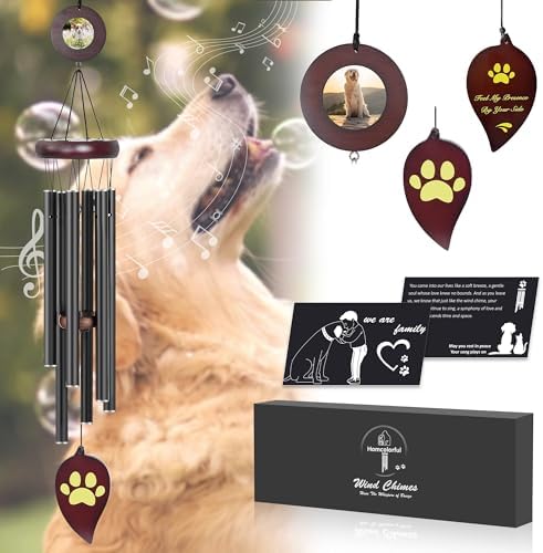 Amazon.com : Homcolorful 32" Dog Wind Chime Memorial,Loss of Dog ...