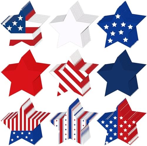 Amazon.com: Whaline 48Pcs 4th of July Cut-Outs Patriotic American Flag ...