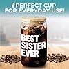 Amazon.com: KEDRIAN Funny Best Sister Ever Glass Cup 16oz, Sister Gift ...