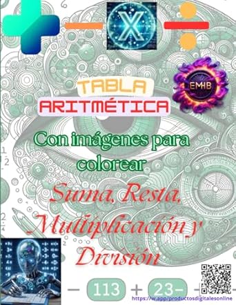 Tabla Aritmética con Imágenes para Colorear: Suma, Resta ...