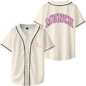Amazon.com: Ice Spice Munch Merch Baseball Jersey Shirt V-Neck Short ...