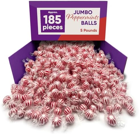 Amazon.com : Jumbo Mint Balls Peppermint Hard Candy Bulk - 5 Pounds ...