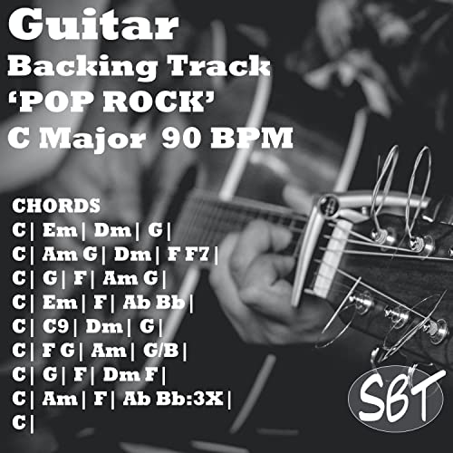 Play Guitar Backing Track (Pop Rock) in C Major, 90 BPM by Sydney ...