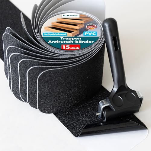 Amazon.de: KARAT Antirutschstreifen selbstklebend, 15er Set, 10x61 cm ...