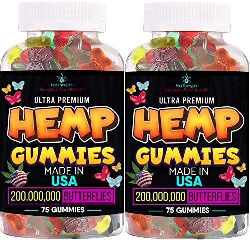 Amazon.com: 2Pack Hemp Gummies-Premium Hemp Oil Gummy Bears Butterfly ...