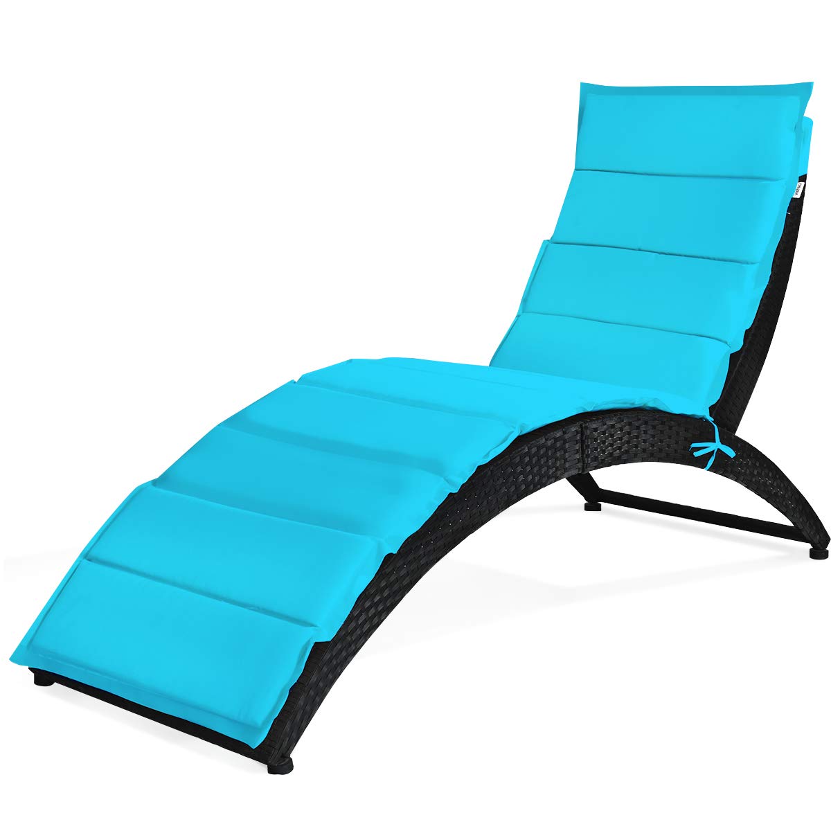 Amazon.com: RELAX4LIFE Folding Patio Lounge Chair - Portable Wicker ...