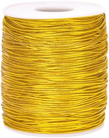 Amazon.com: Anwyll 110Yard Gold Elastic Cord - 1MM Gold Elastic String ...
