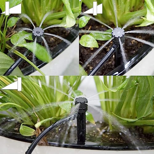 Pack of 100 Drip Irrigation T Connectors, 20 x Adjustable Drip Emitters ...