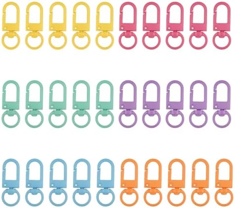 Amazon.com: 50 Pieces Colorful Lobster Claw Clasps Swivel Lanyards ...