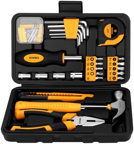 DEKOPRO 94 Piece Tool Set Household DIY Tool Kit for Men with Storage ...