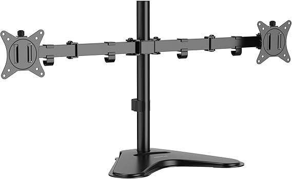 Amazon.com: Mount-It! Dual Monitor Stand for Desks, Dual Monitor Arm ...