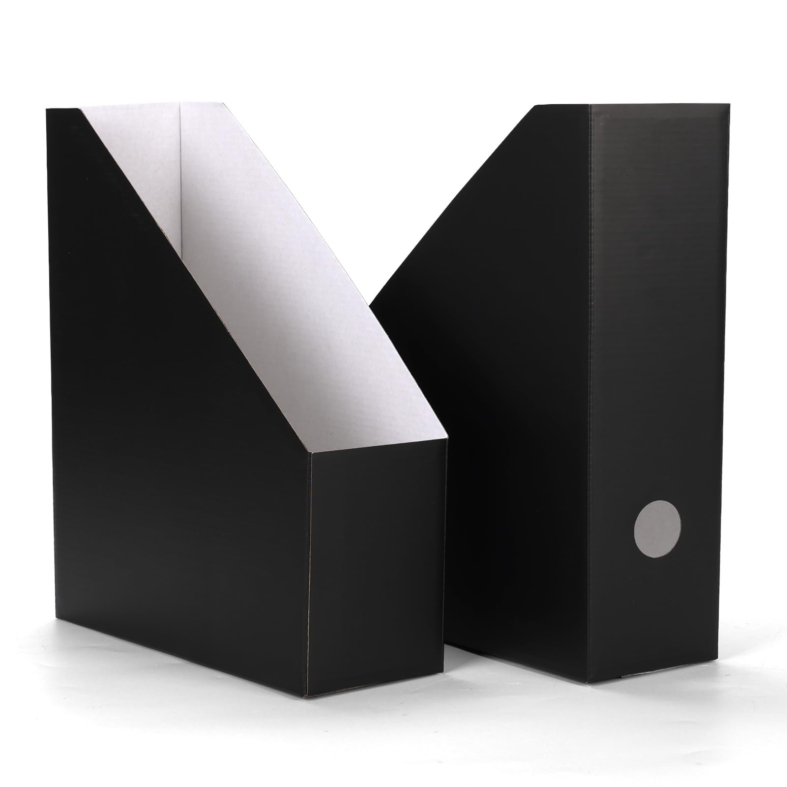 Amazon.com : EXYGLO 12 Pack Black Magazine File Holder, Cardboard ...