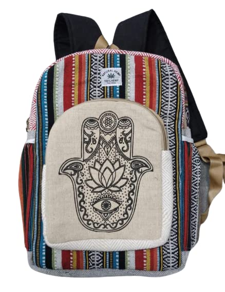 Buy New Himalayan Hemp Laptop Bag Backpack/School & Traveler Bag (Hamsa ...