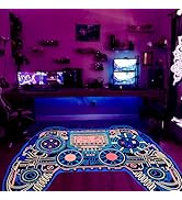 Amazon.com: Csivoisw Gaming Rug for Boys Room Decor, Gamer Rugs Glow in ...