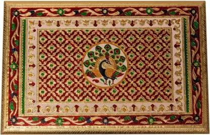 Golden Minakari Chowki | Designer Sitting Stool | Indian Traditional ...